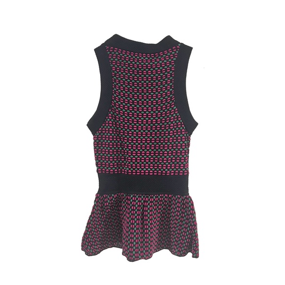 M by Missoni | Tops | Vintage M Missoni Two Tone Cube Knit Peplum ...